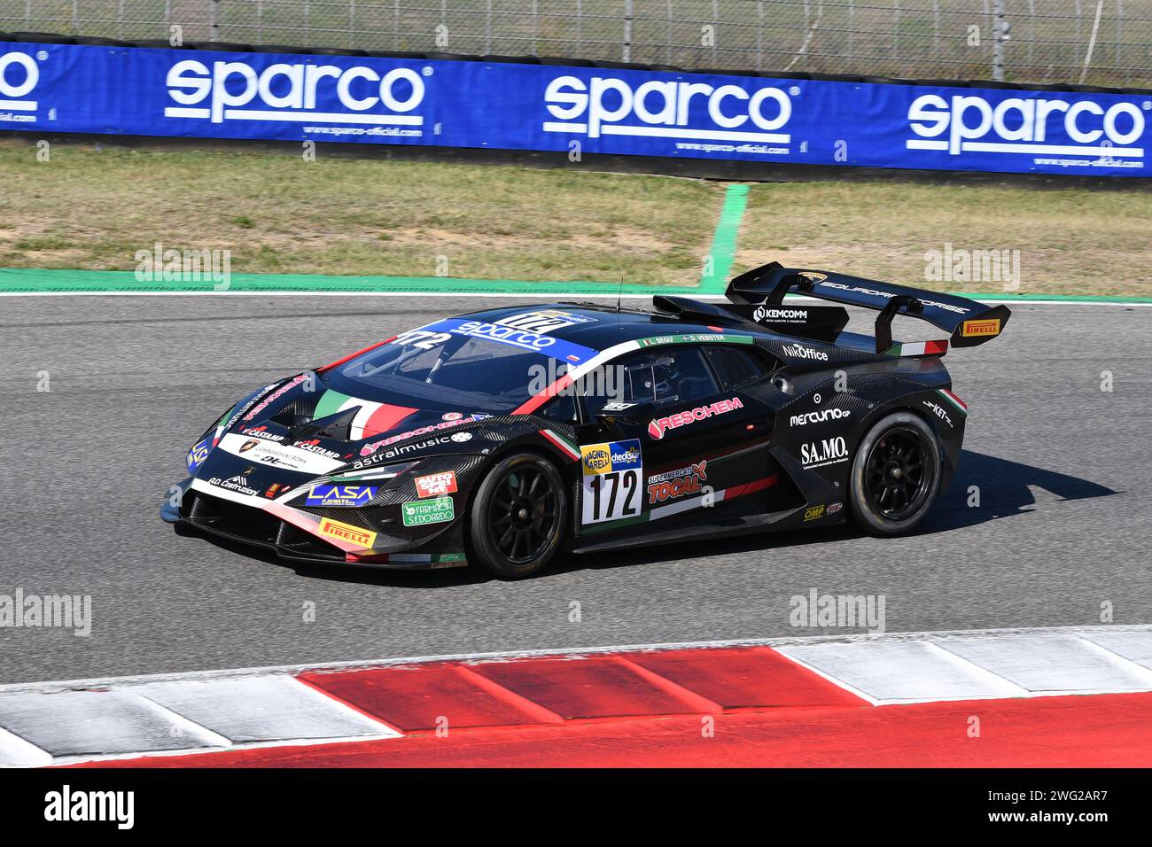 Scarperia, 29 September 2023: Lamborghini Huracan of team Lamborghini Roma Dl Racing drive by ...