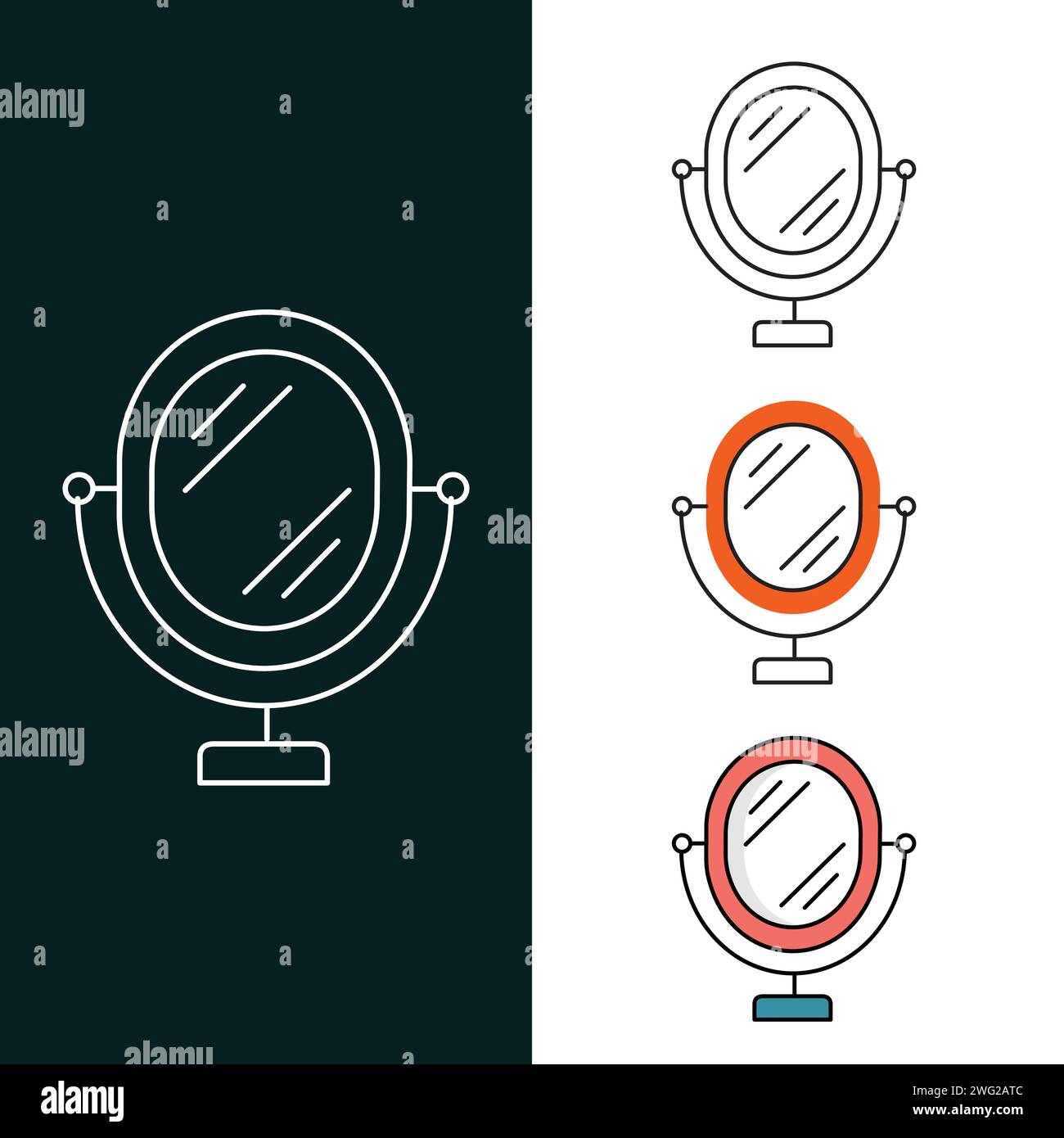 "Mirror Vector Illustration Icon Design Stock Vector Image & Art - Alamy