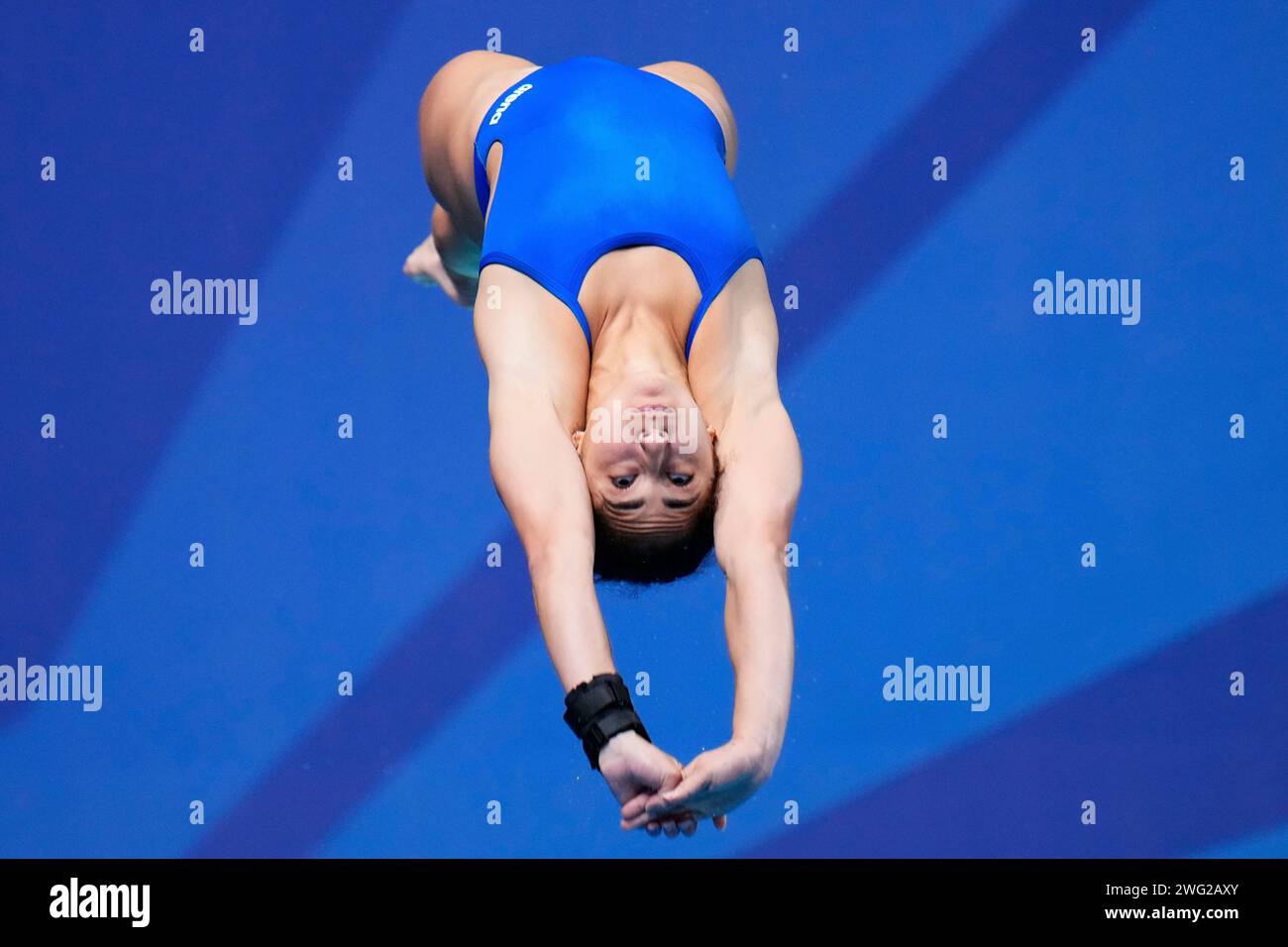 Maha Eissa of Egypt competes in the women's 1m springboard final at the ...