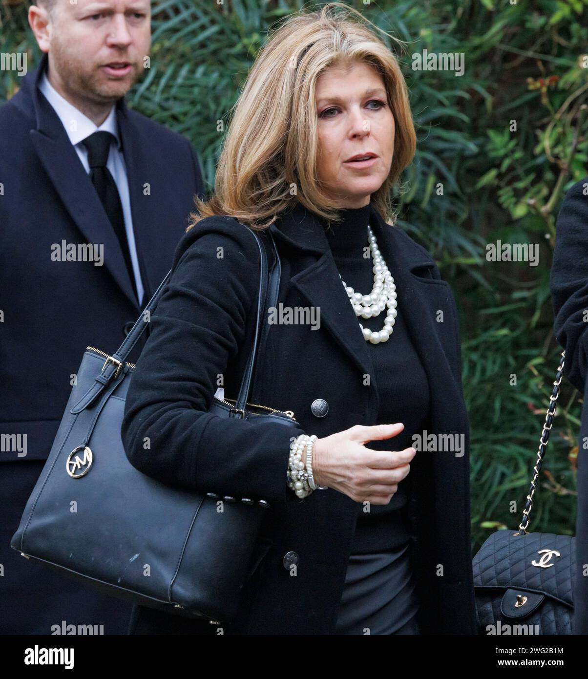 London, UK. 02nd Feb, 2024. Presenter Kate Garraway is seen talking to ...