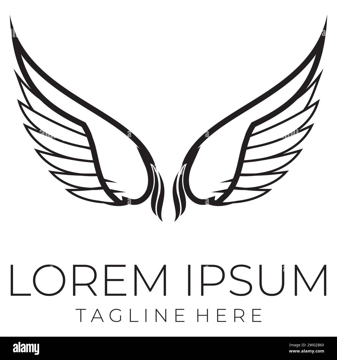 Bird wings vector logo concept illustration Stock Vector Image & Art ...