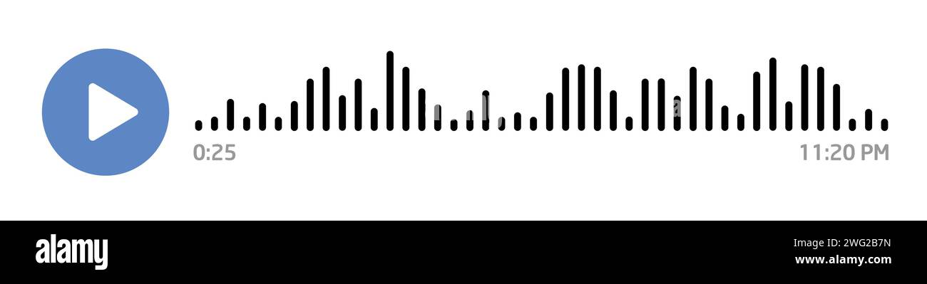Sound wave sign, seamless sound waveform background, music player ...