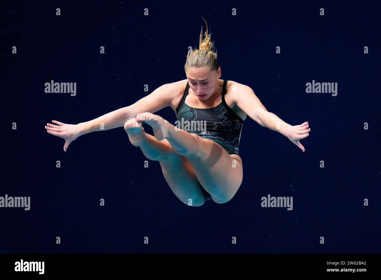 Alysha Koloi of Australia competes in the women's 1m springboard final ...