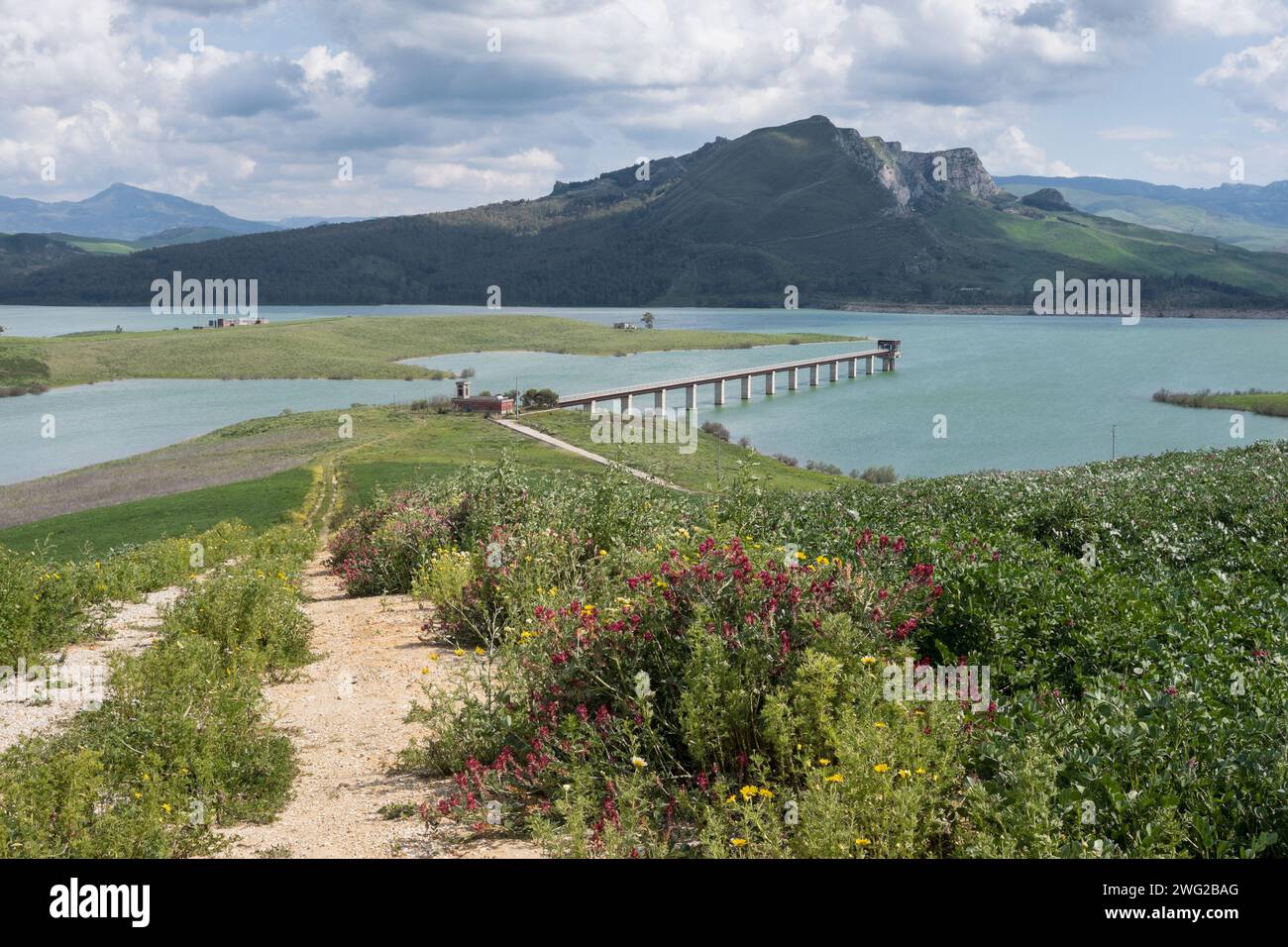 The nature reserve of the artificial lake called Lake Garcia in the ...