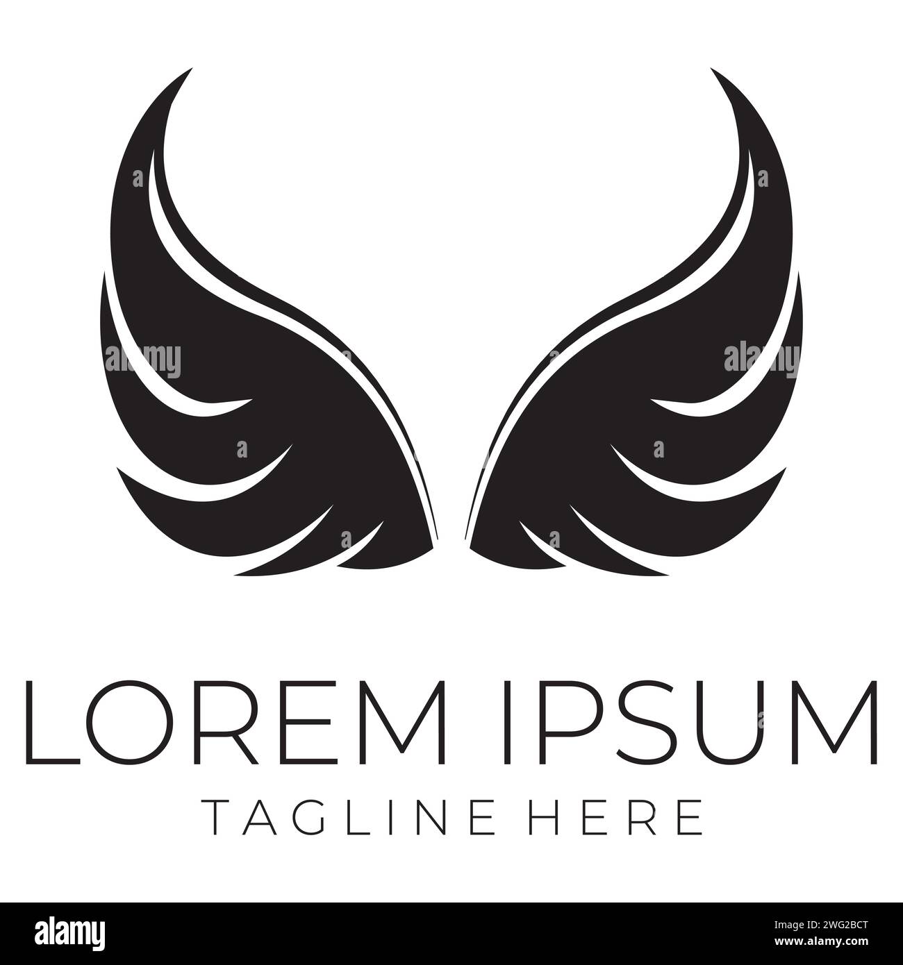 Bird wings vector logo concept illustration Stock Vector Image & Art ...