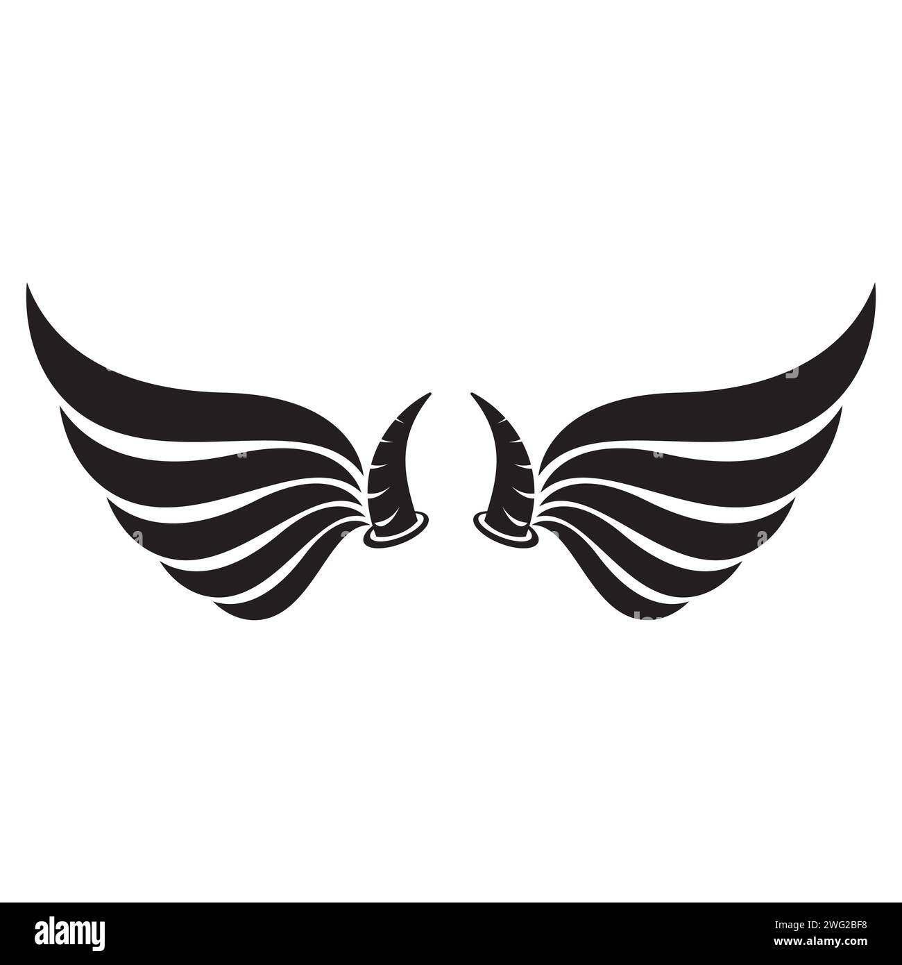 Bird wings vector logo concept illustration Stock Vector Image & Art ...