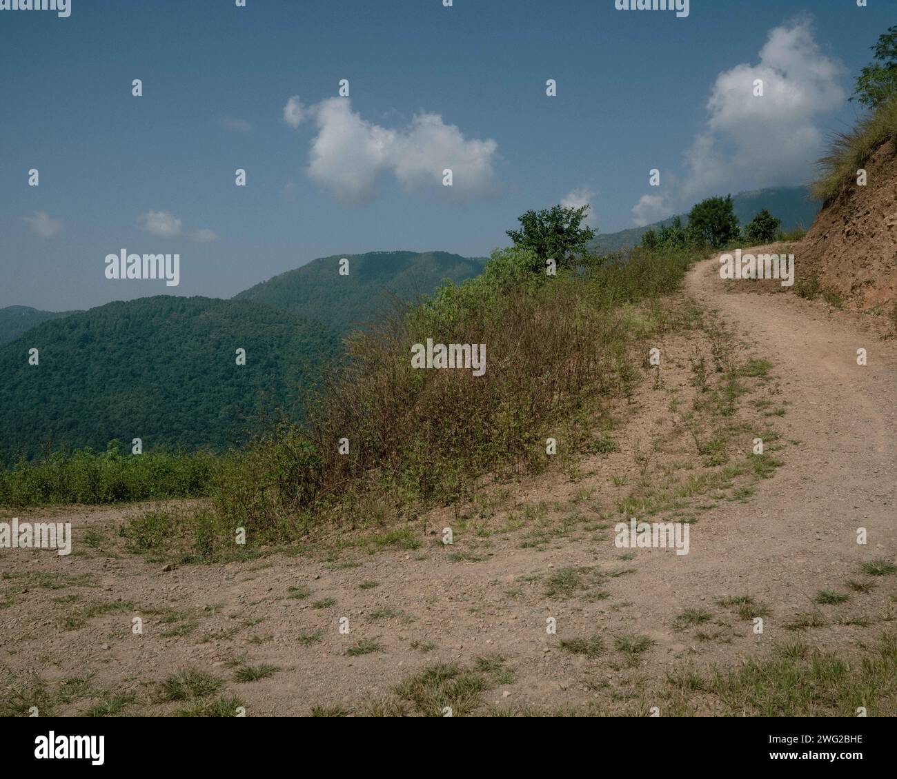A typical rural / mountain road in Birendranagar, Karnali Province ...