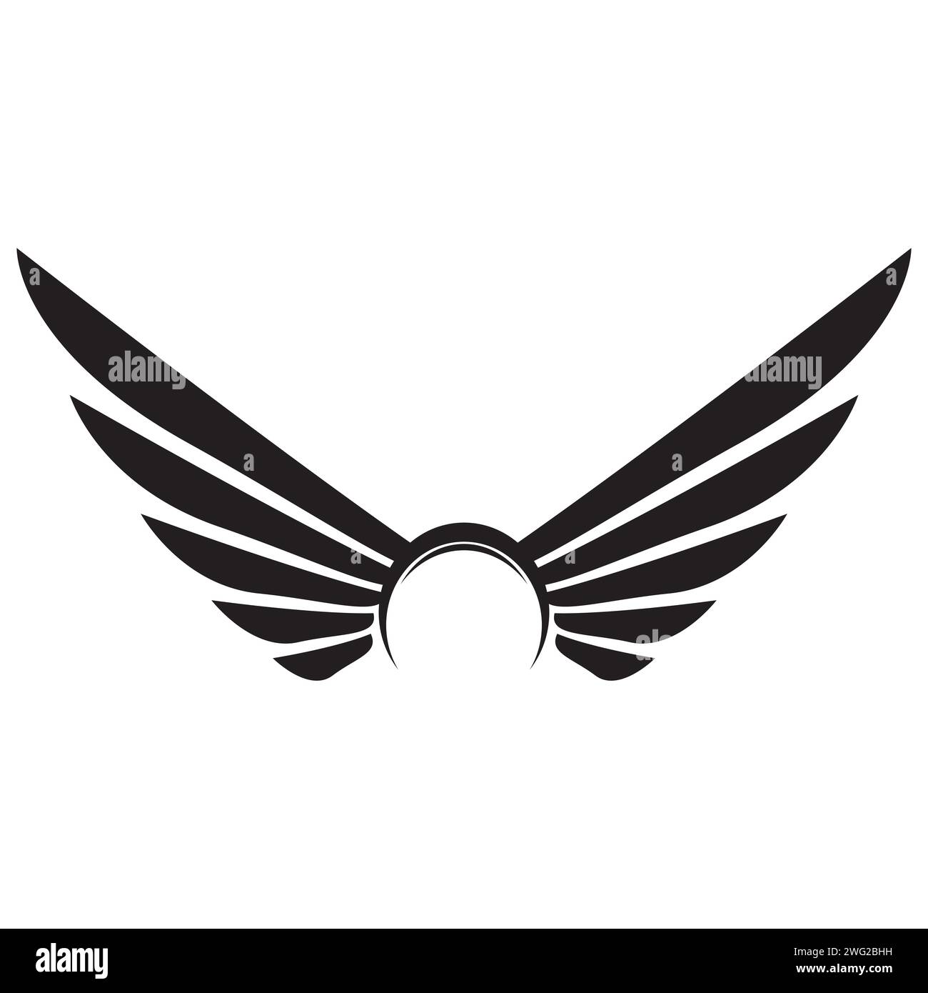 Bird wings vector logo concept illustration Stock Vector Image & Art ...