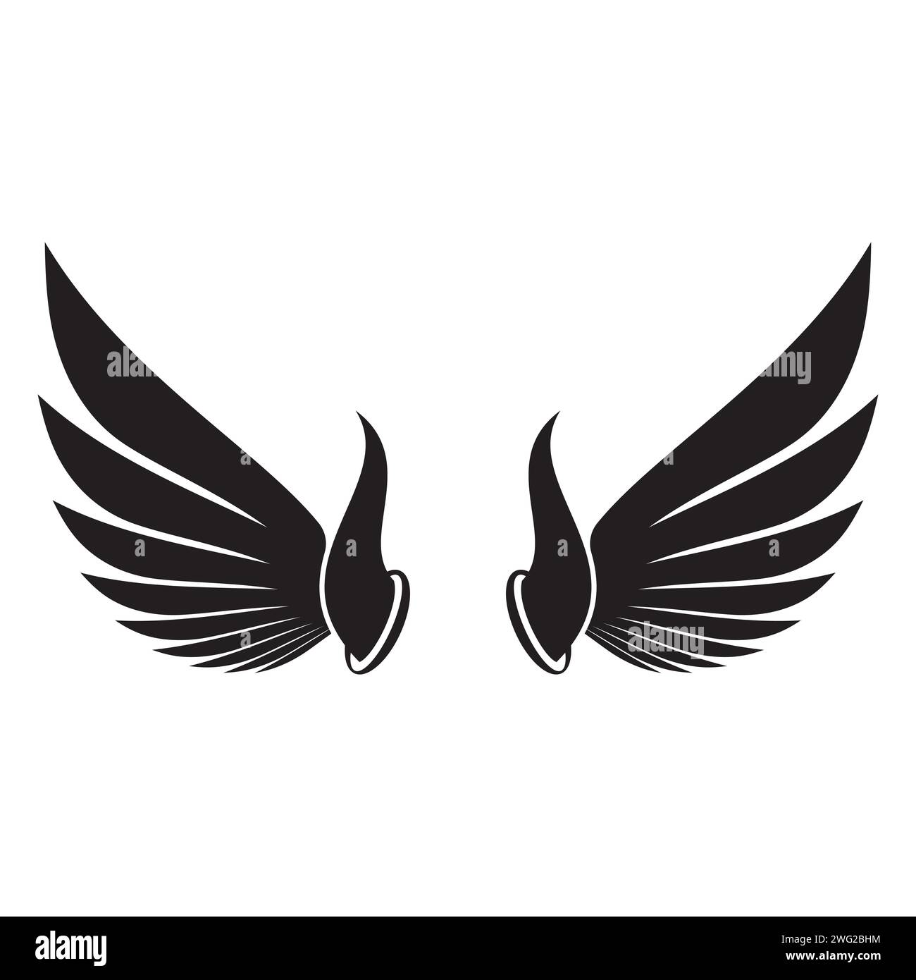 Bird wings vector logo concept illustration Stock Vector Image & Art ...