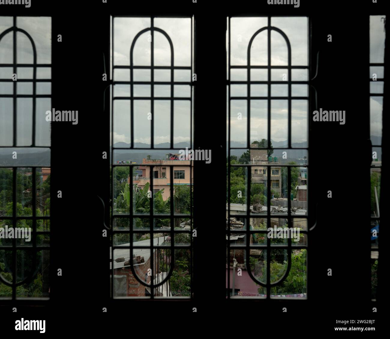 A typical window view from a typical nepali window frame in ...
