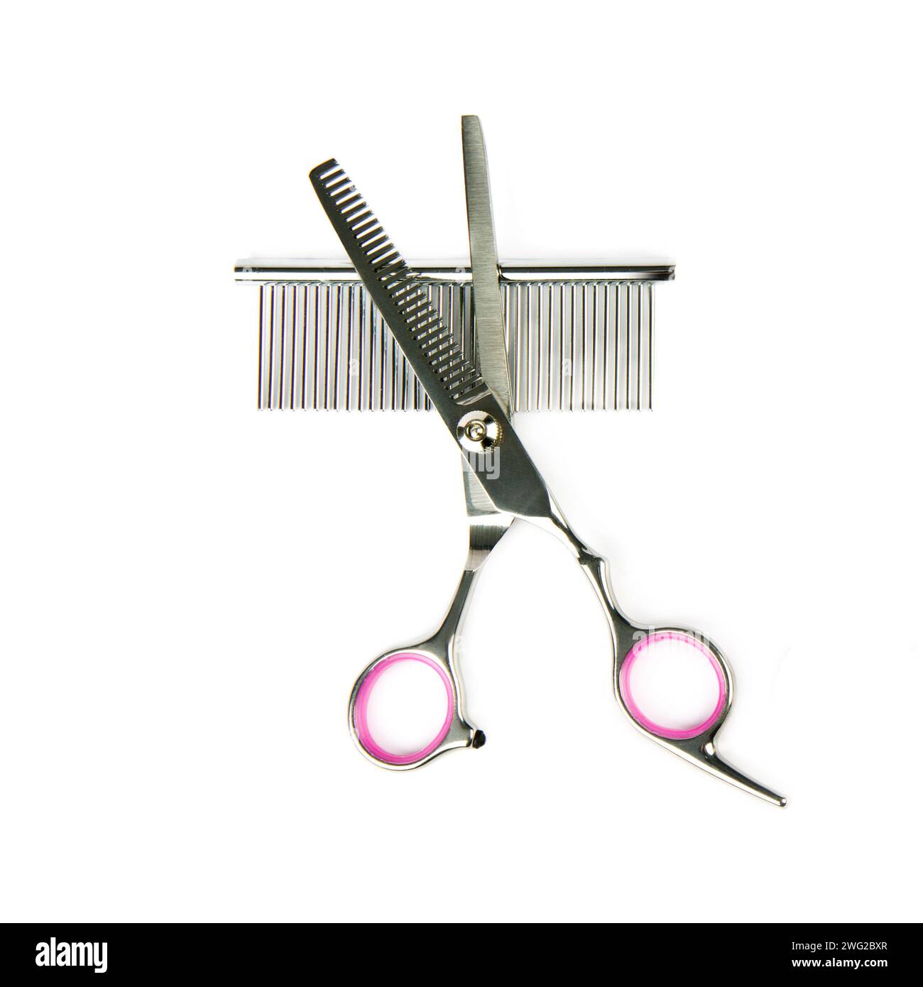 Care brush scissors scissor Cut Out Stock Images & Pictures - Alamy
