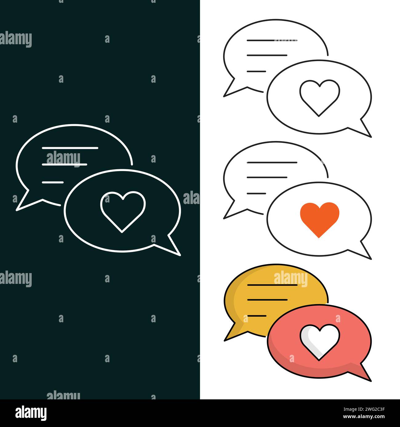 Intimate dialogue Stock Vector Images - Alamy