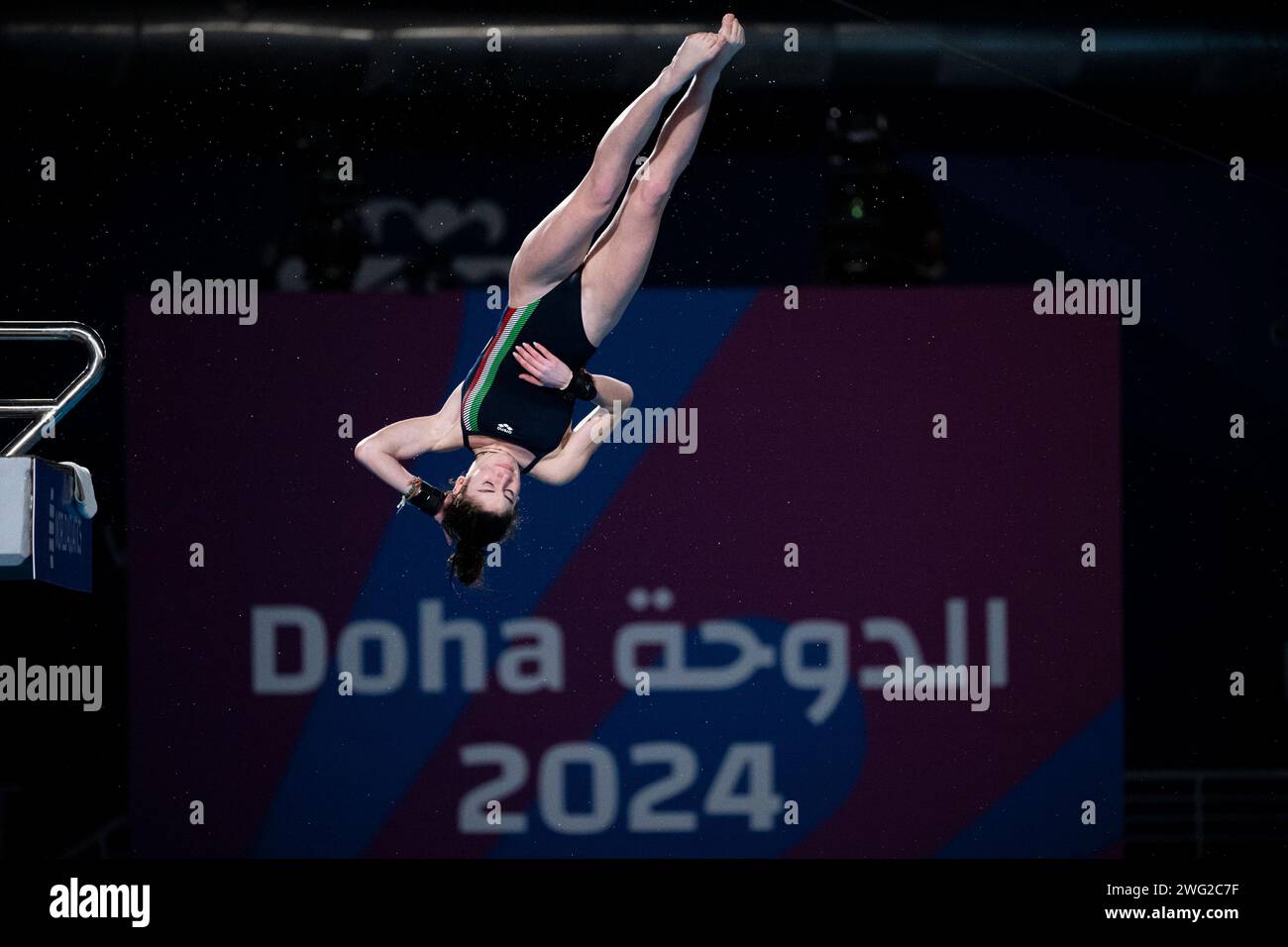 Doha, Qatar. 02nd Feb, 2024. Irene Pesce of Italy competes in the Mixed ...