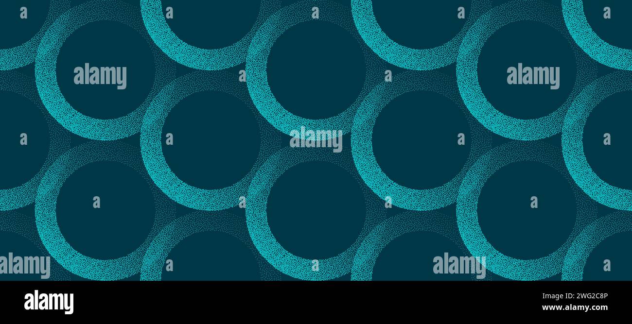 Dotwork Circles Seamless Pattern Background Noise Stipple Dots Texture