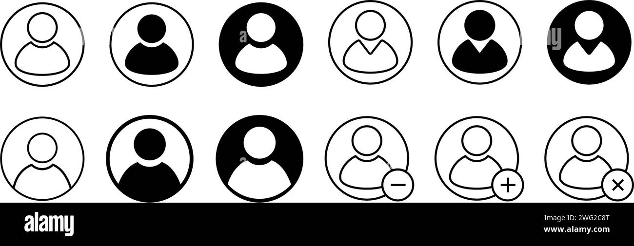 Line icons about people. Thin line icon set. Symbol collection in ...