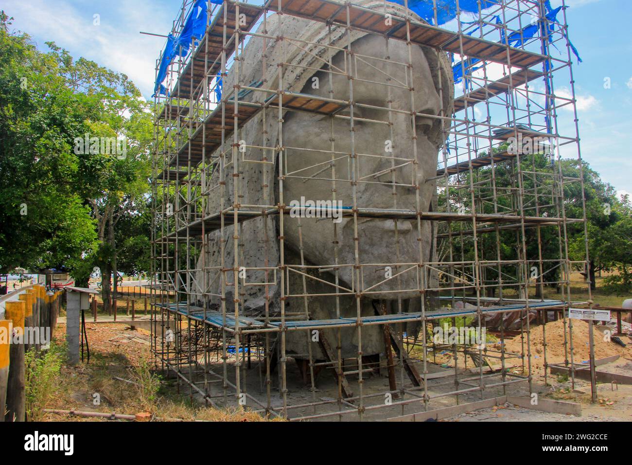 Pilar, Brazil. 02nd Feb, 2024. meter Christ the Redeemer being built on ...