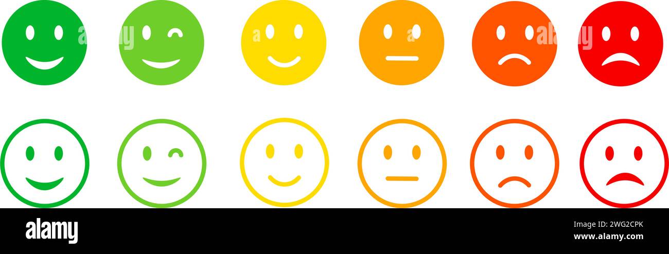 emoticons icons set. emoji faces collection. emojis flat style. happy ...