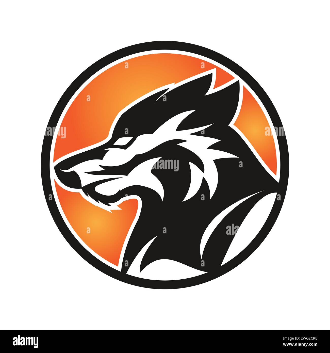 Wolf vector logo concept illustration Stock Vector Image & Art - Alamy