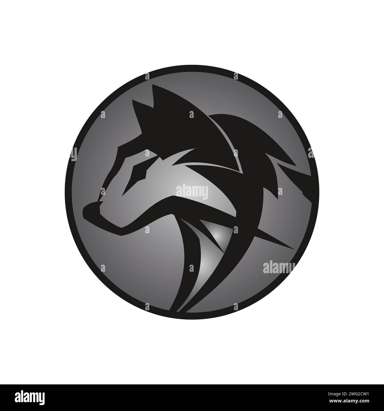 Wolf vector logo concept illustration Stock Vector Image & Art - Alamy