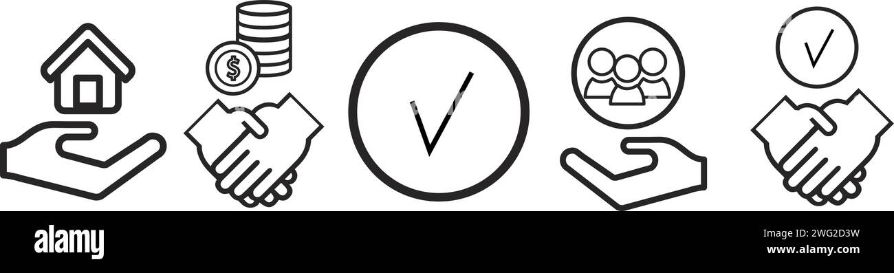 trust, confidence and trustworthy vector line icons - thin line icon ...