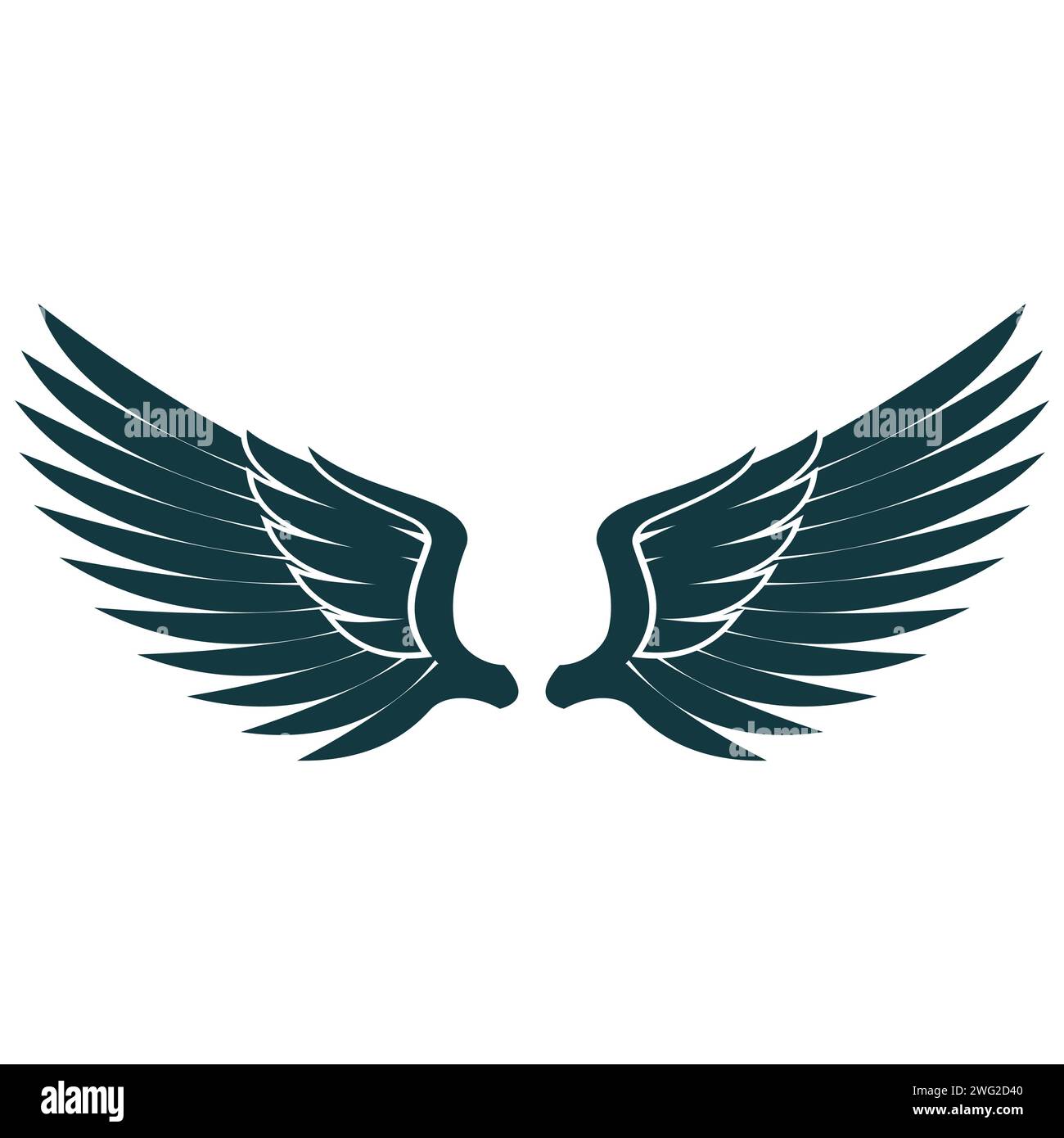 Bird wings vector logo concept illustration Stock Vector Image & Art ...