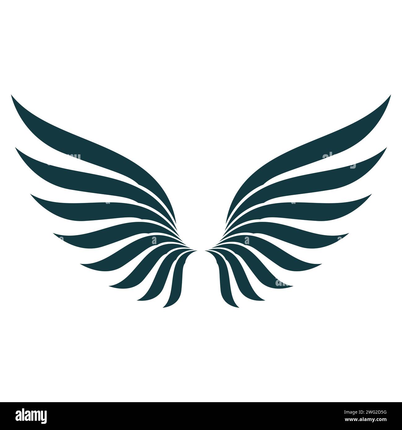 Bird wings vector logo concept illustration Stock Vector Image & Art ...
