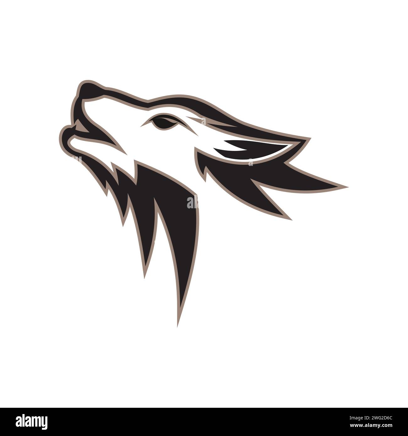 Wolf vector logo concept illustration Stock Vector Image & Art - Alamy