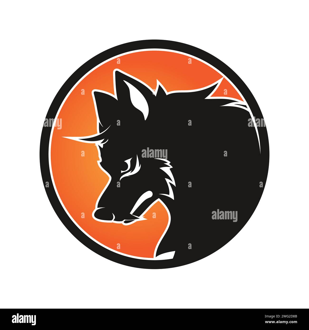 Wolf vector logo concept illustration Stock Vector Image & Art - Alamy