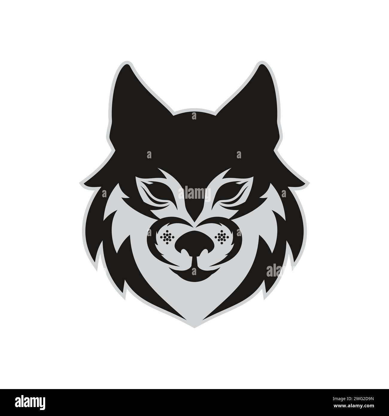Wolf vector logo concept illustration Stock Vector Image & Art - Alamy