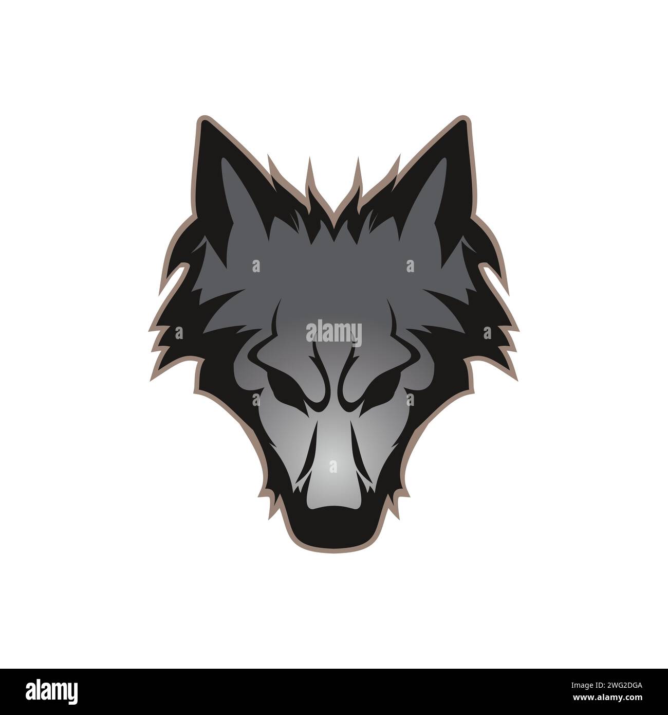 Wolf vector logo concept illustration Stock Vector Image & Art - Alamy