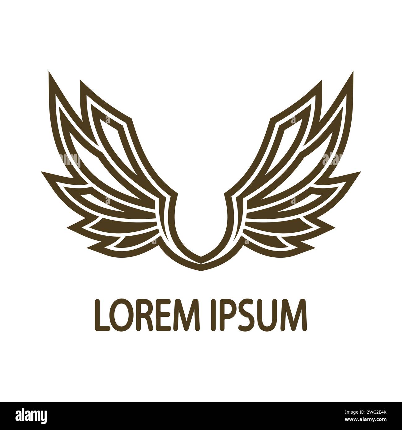 Bird wings vector logo concept illustration Stock Vector Image & Art ...