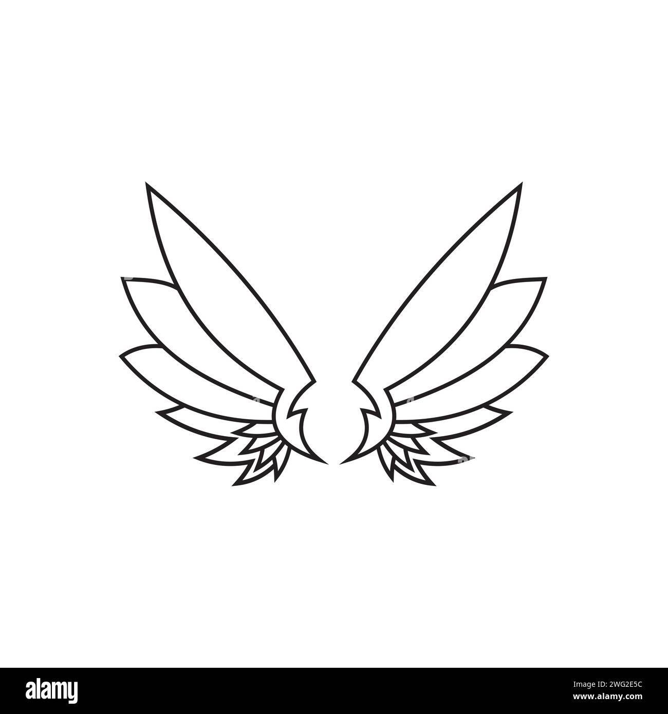 Bird wings vector logo concept illustration Stock Vector Image & Art ...