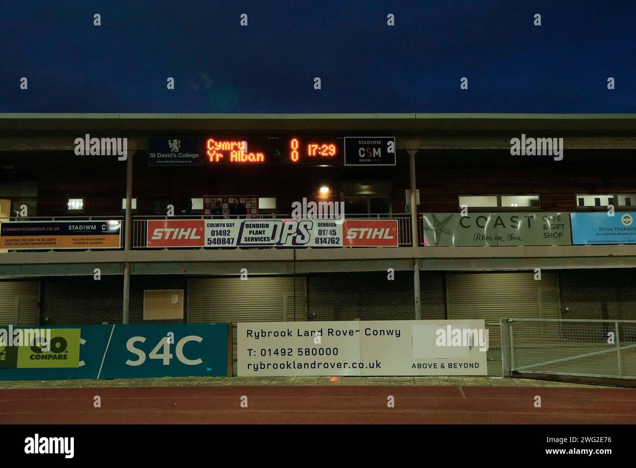 General view of Stadiwm CSM before the 2024 Guinness U20 Six Nations ...