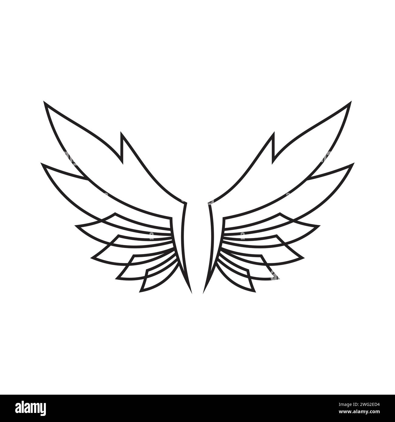 Bird wings vector logo concept illustration Stock Vector Image & Art ...