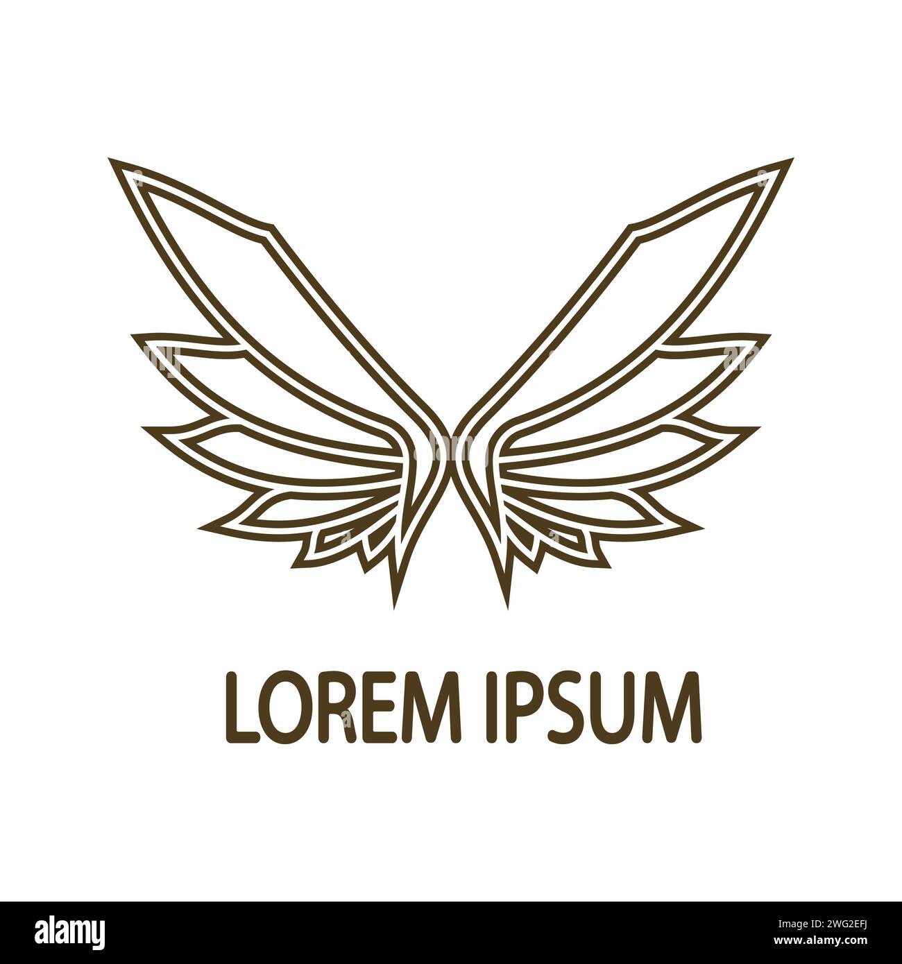 Bird wings vector logo concept illustration Stock Vector Image & Art ...