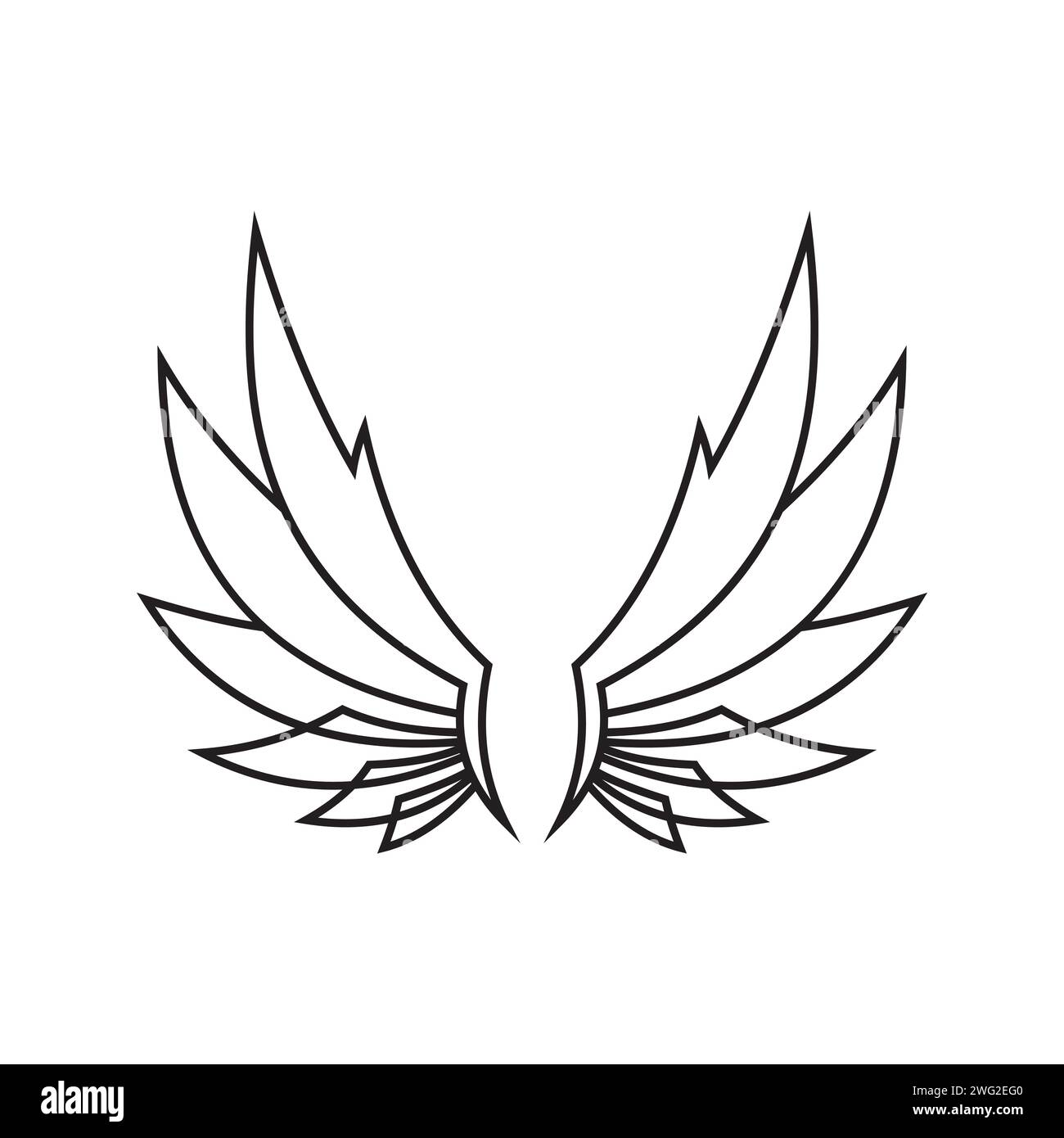 Bird wings vector logo concept illustration Stock Vector Image & Art ...