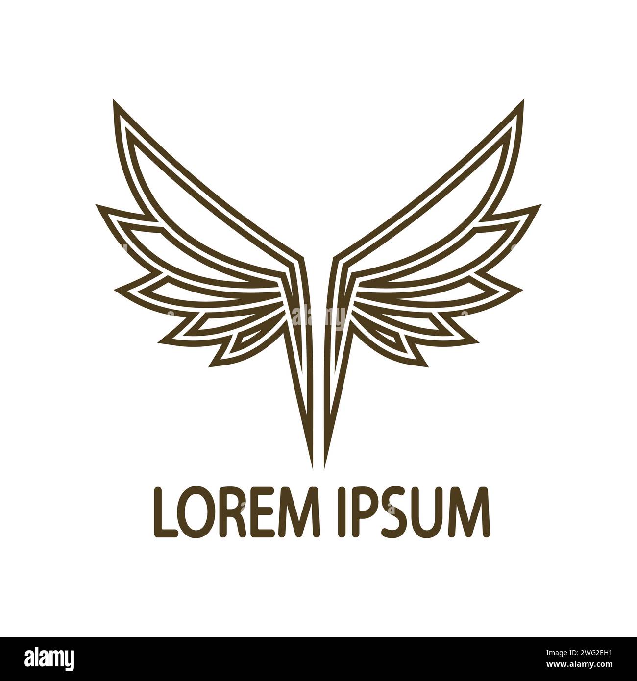 Bird wings vector logo concept illustration Stock Vector Image & Art ...