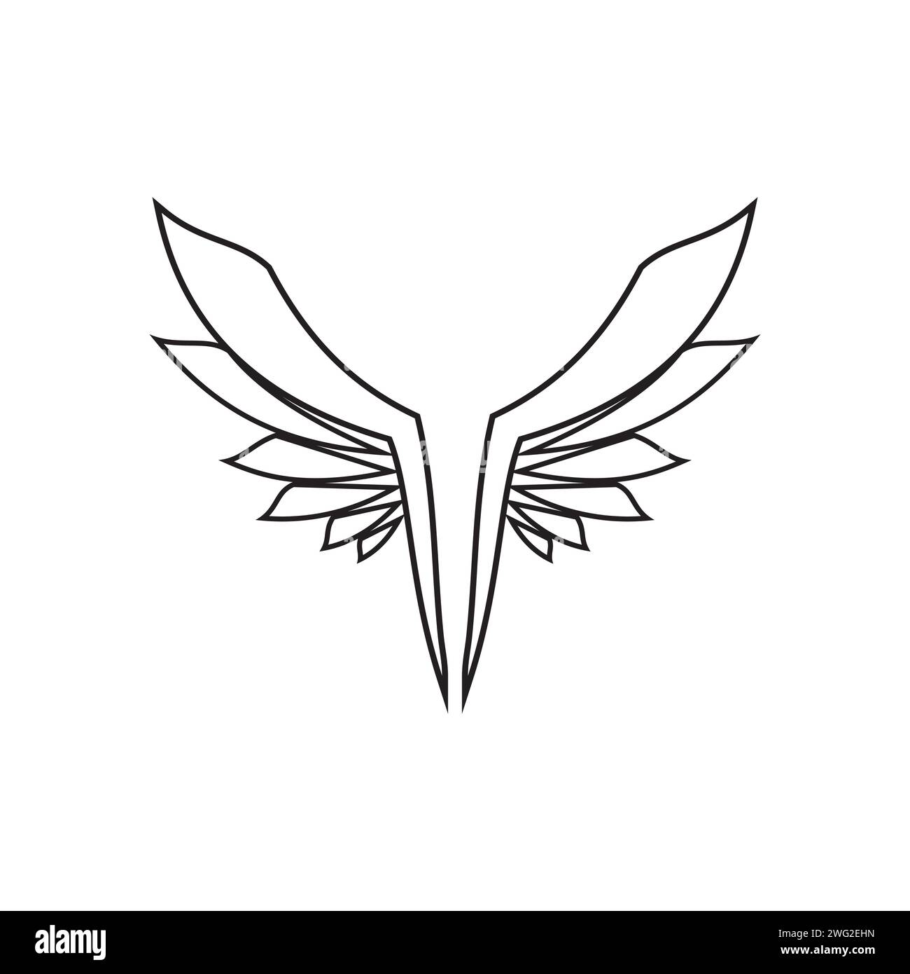 Bird wings vector logo concept illustration Stock Vector Image & Art ...
