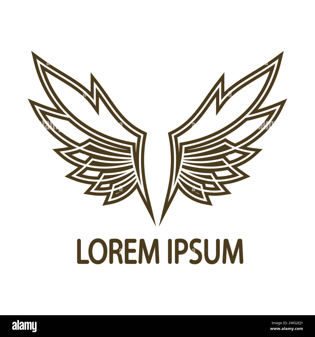 Bird wings vector logo concept illustration Stock Vector Image & Art ...