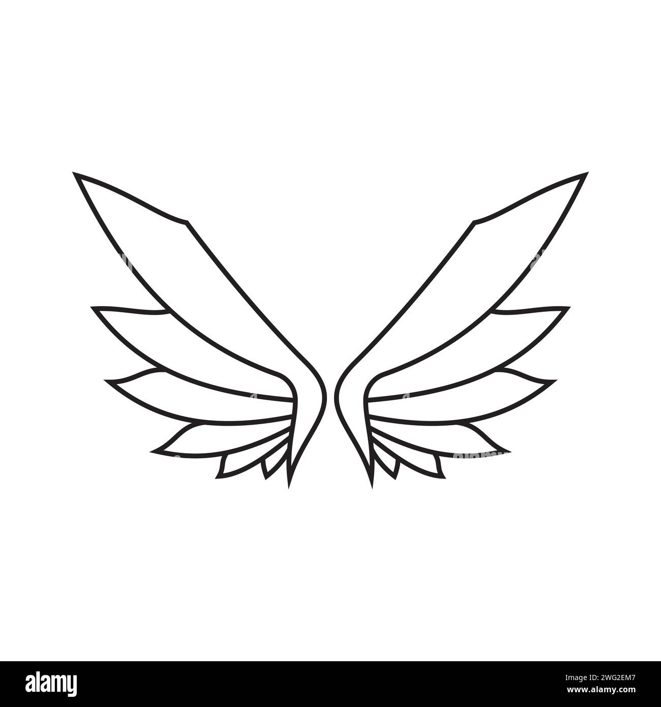 Bird wings vector logo concept illustration Stock Vector Image & Art ...