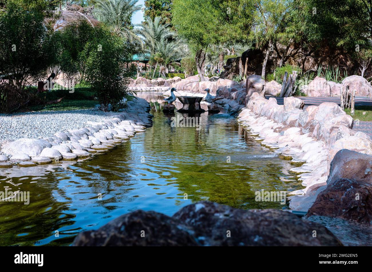 Natural view at Al Areen park, Bahrain Stock Photo - Alamy