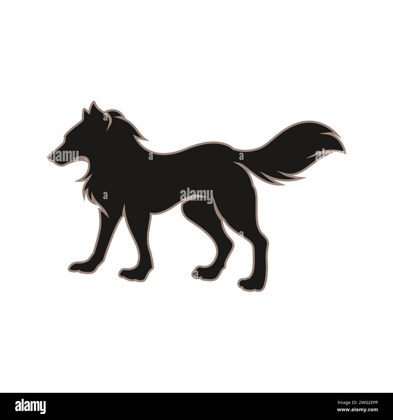 Wolf vector logo concept illustration Stock Vector Image & Art - Alamy