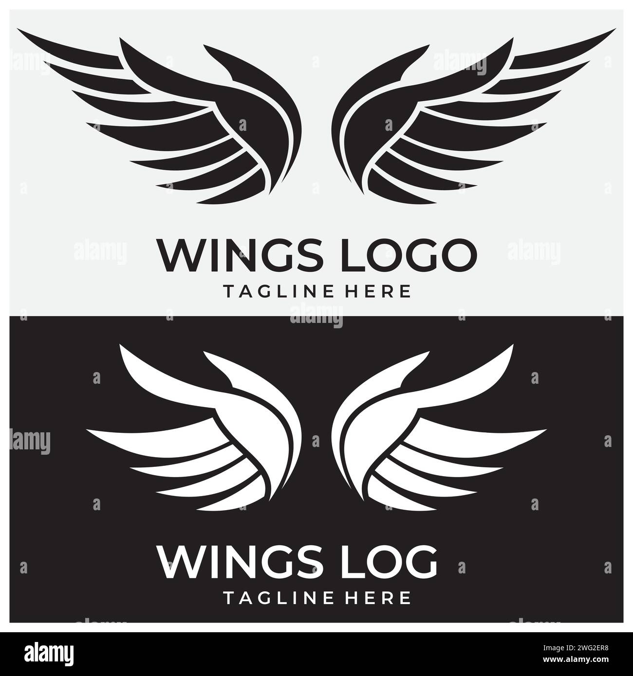 Bird wings vector logo concept illustration Stock Vector Image & Art ...