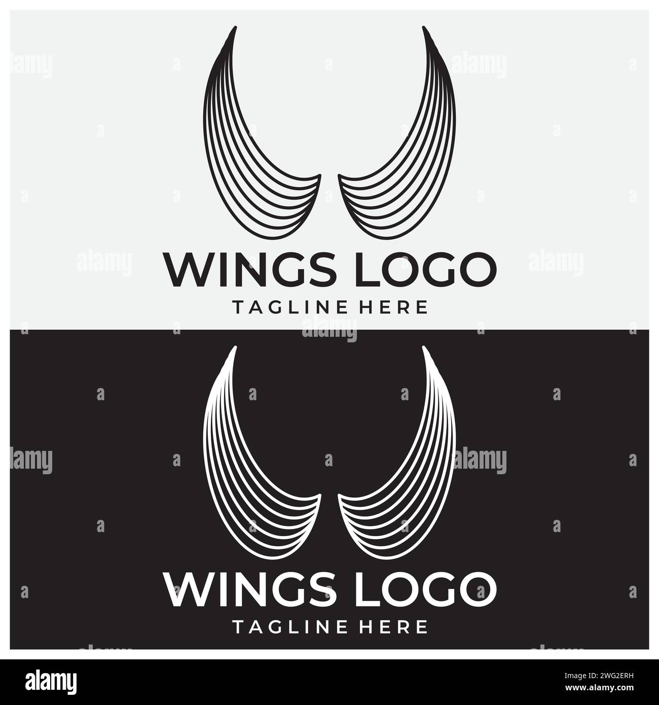 Bird wings vector logo concept illustration Stock Vector Image & Art ...