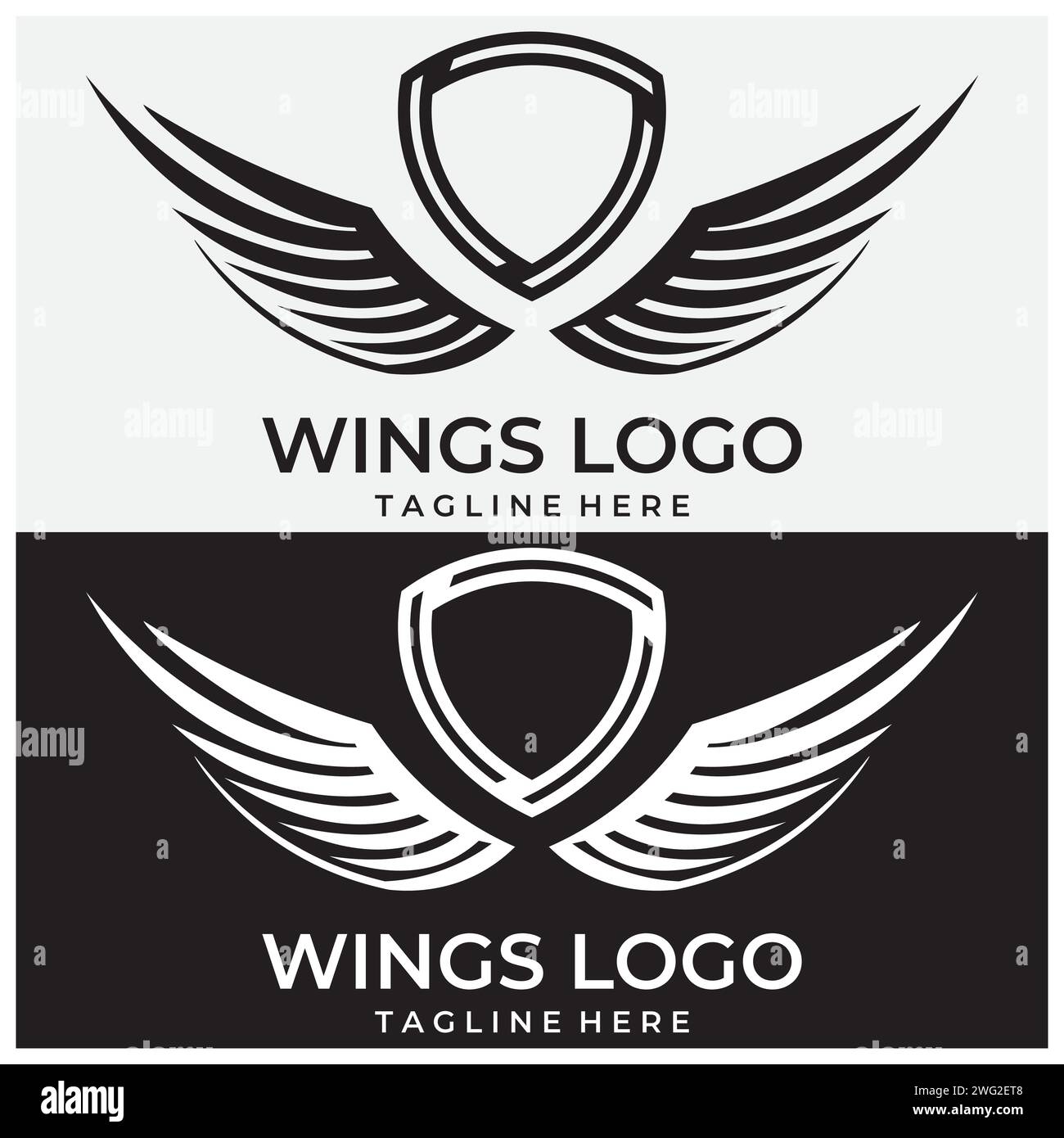 Bird wings vector logo concept illustration Stock Vector Image & Art ...