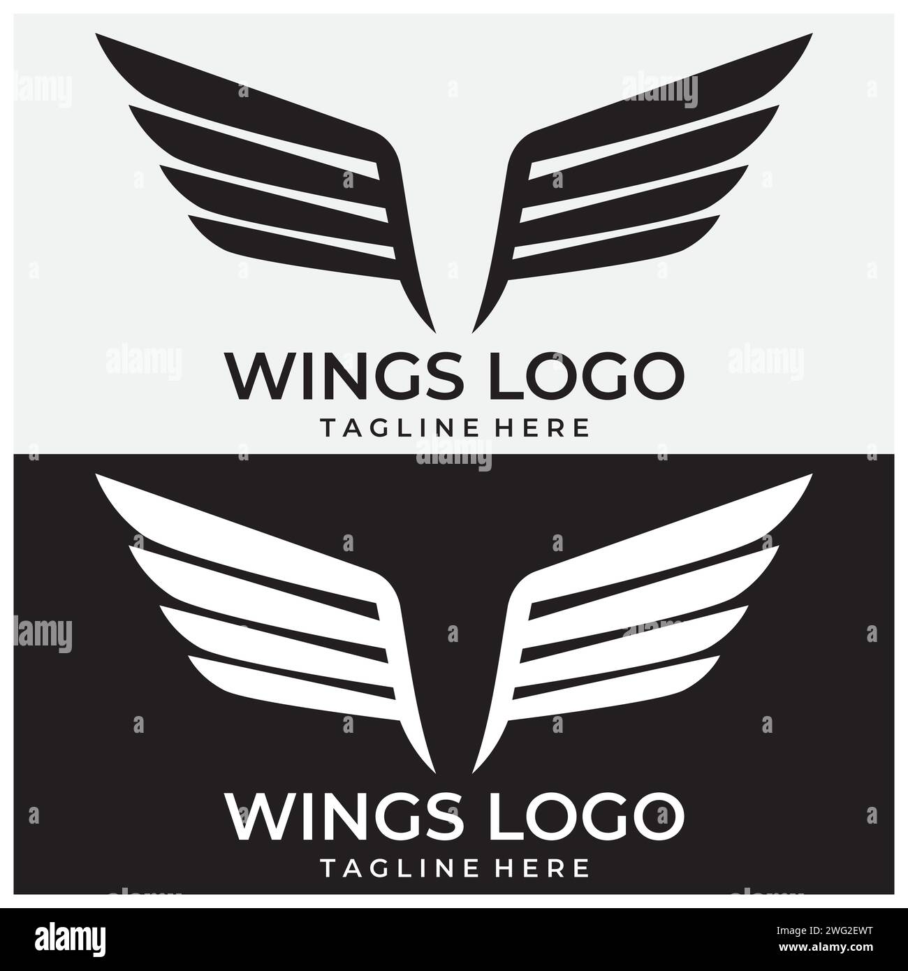 Bird wings vector logo concept illustration Stock Vector Image & Art ...