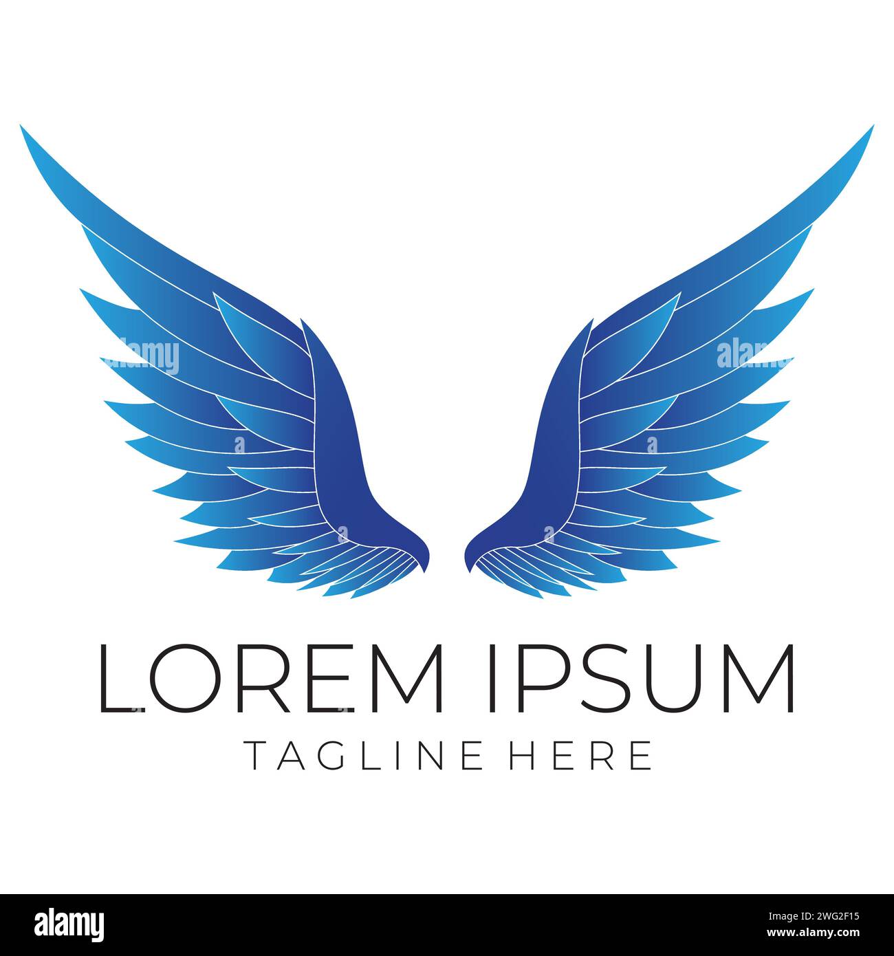 Bird wings vector logo concept illustration Stock Vector Image & Art ...