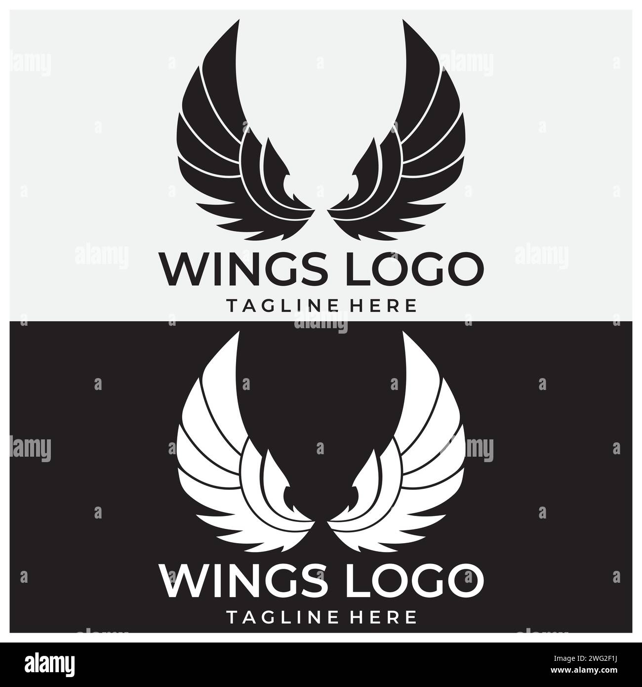 Bird wings vector logo concept illustration Stock Vector Image & Art ...
