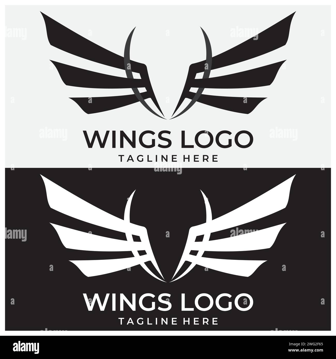 Bird wings vector logo concept illustration Stock Vector Image & Art ...