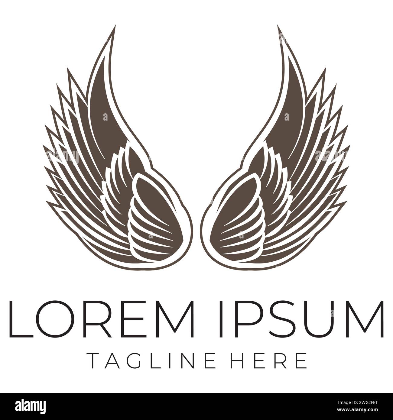 Bird wings vector logo concept illustration Stock Vector Image & Art ...